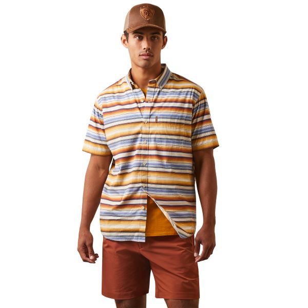Ariat Golden Serape Sunset Serape Stretch Modern Fit Short Sleeve Men'