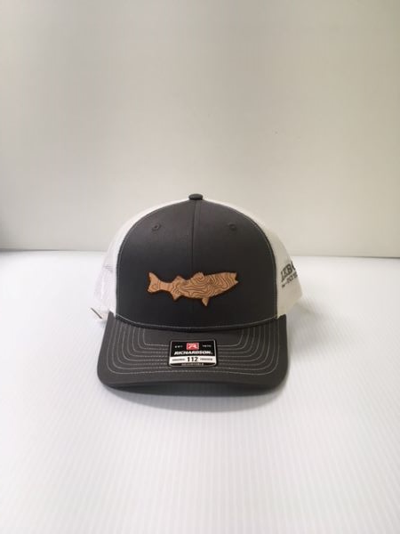 Richardson Charcoal with White Topo Fish Patch 112 Mens Trucker Cap 11