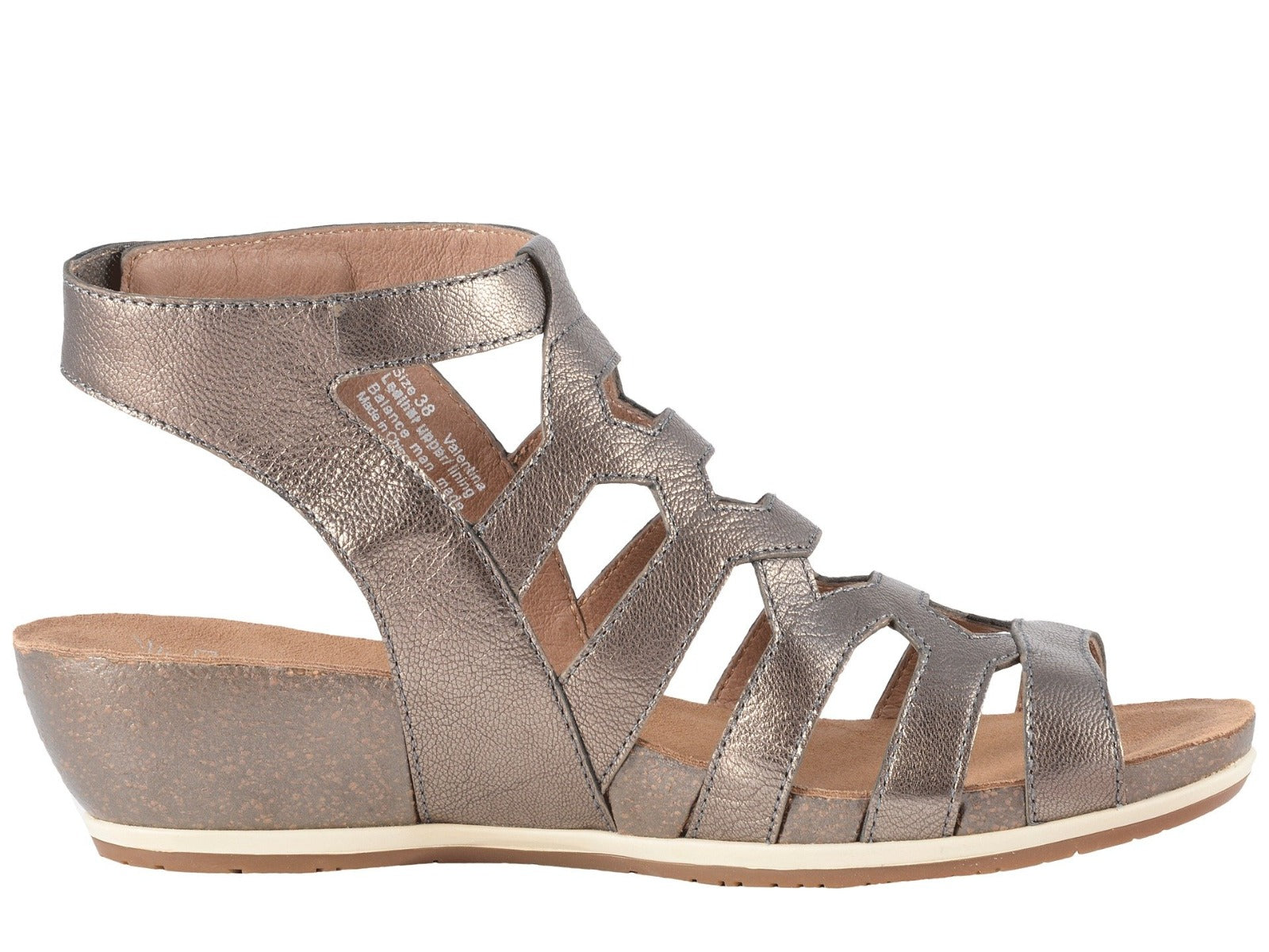Dansko Pewter Nappa Leather Valentina Cage Womens Sandals 1523-971200