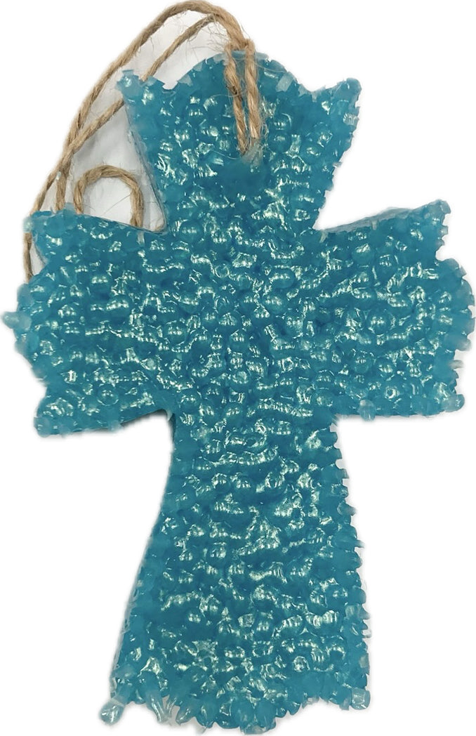 Funky Freshies Turquoise Cross Shaped Bird of Paradise Scented Freshen