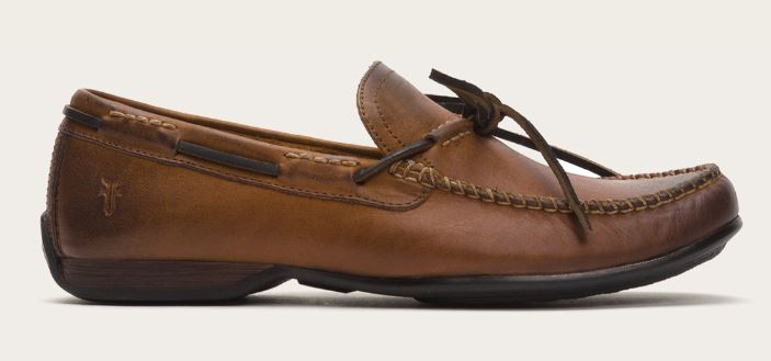 Frye Lewis Moccasin Loafers Cognac Mens Casual 3480236-COG