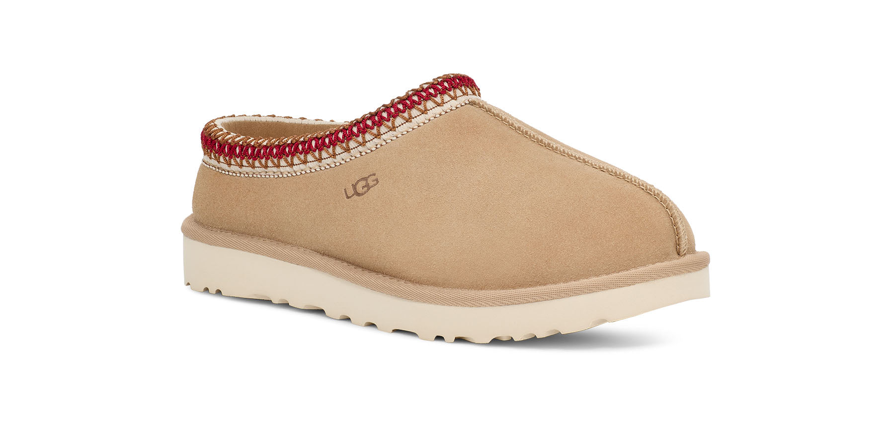 Ugg Sand/Dark Cherry Tasman Women's Comfort Slipper 5955-SNDD
