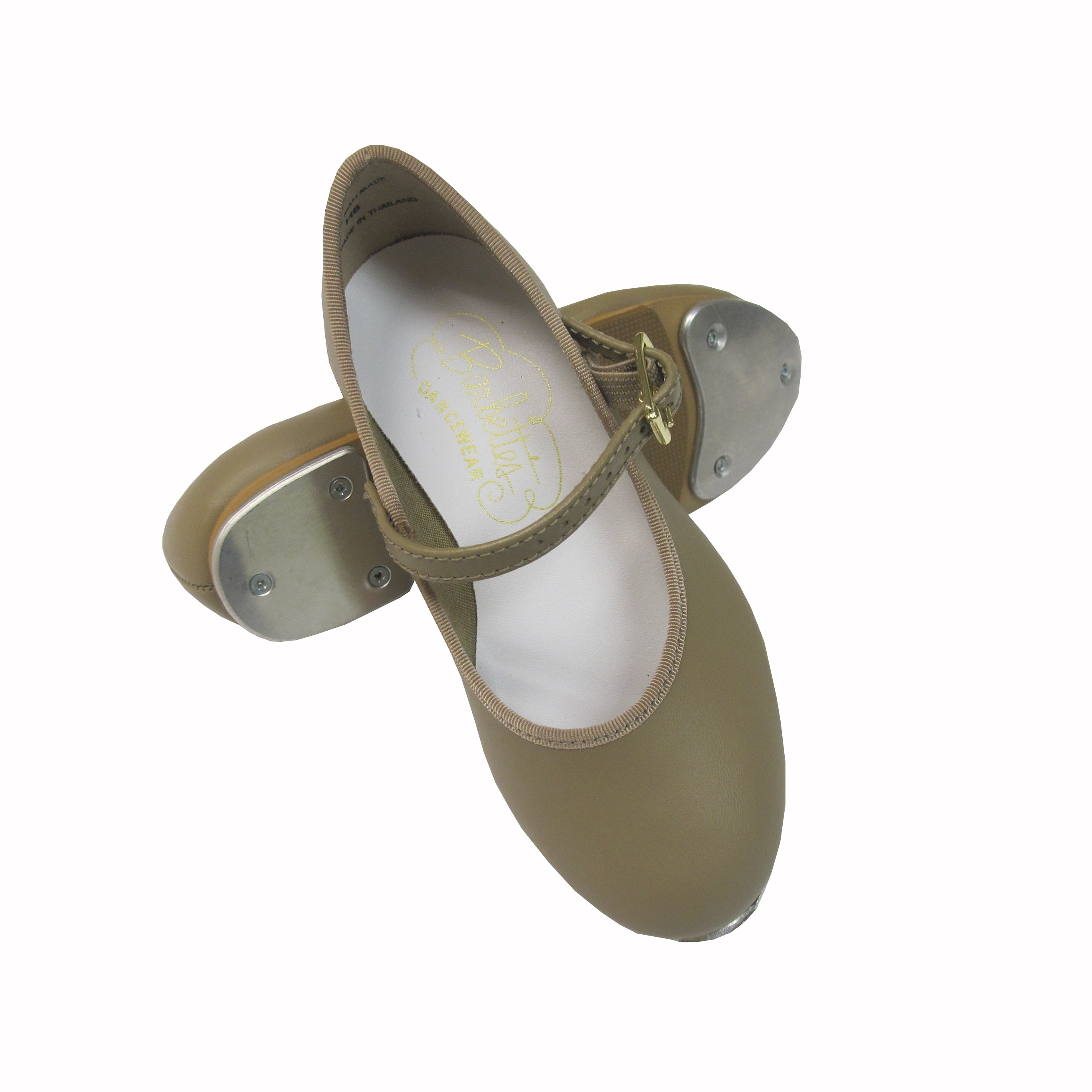 6456 Tan Buckle Closure TapOnKids Tap Shoes