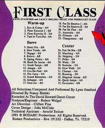 BOD9122 First Class Preballet Class Music Vol. I