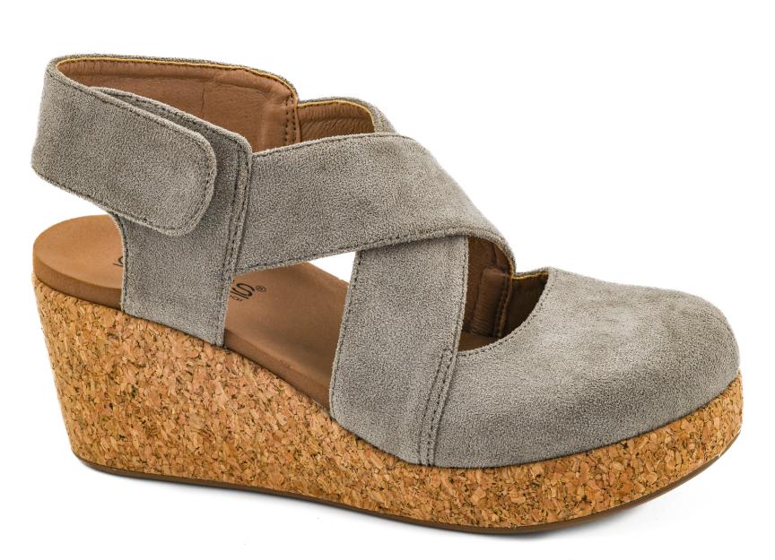 Corky Grey Case Closed Women's Closed Toe Wedge Heel Shoes 10-0150-GRE