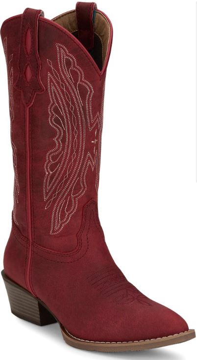 Justin Red Renie Medium Round Toe 12 inch Women's Western Boots GY2870