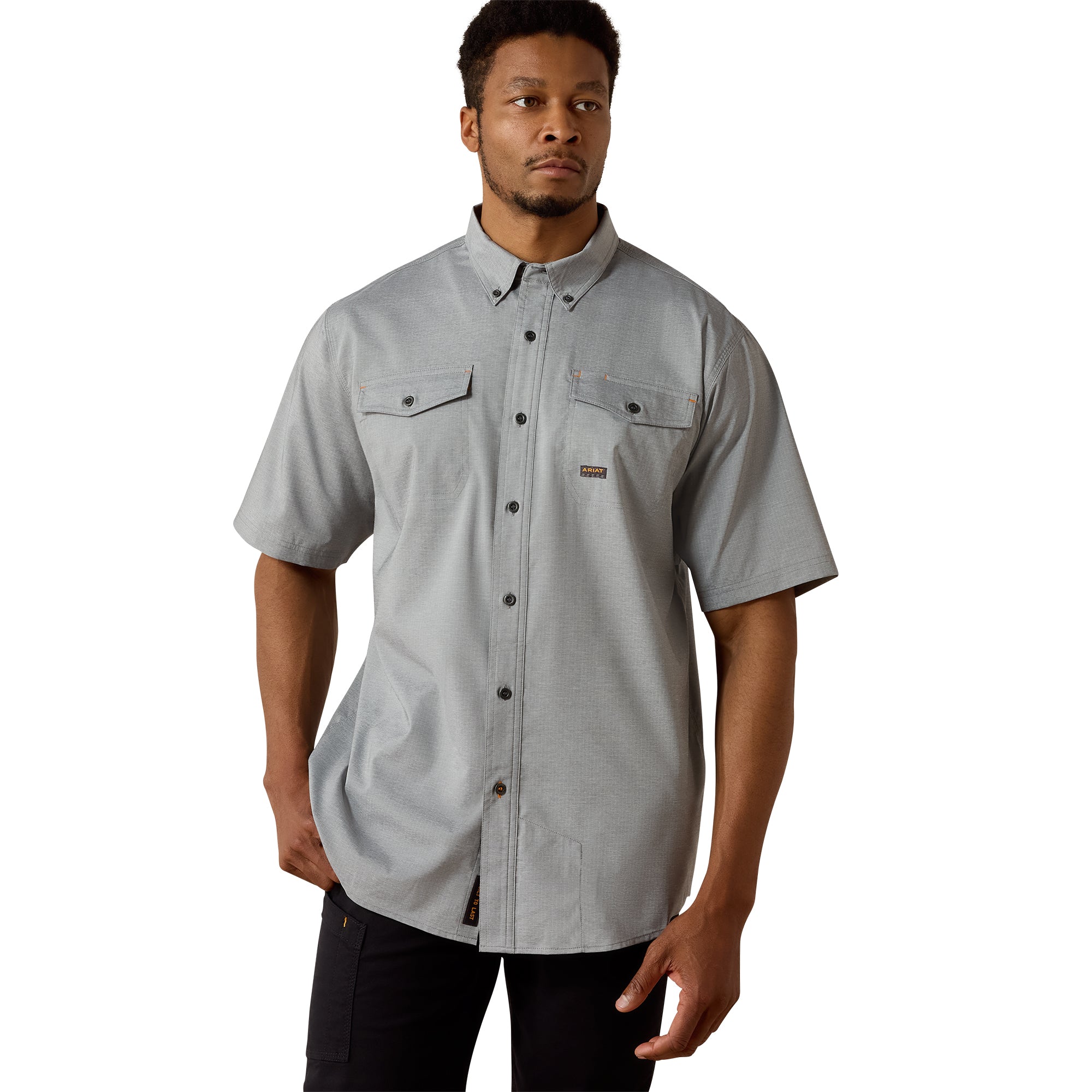 Ariat Charcoal Heather Rebar Made Touch VenTEK Men's DuraStretch Work