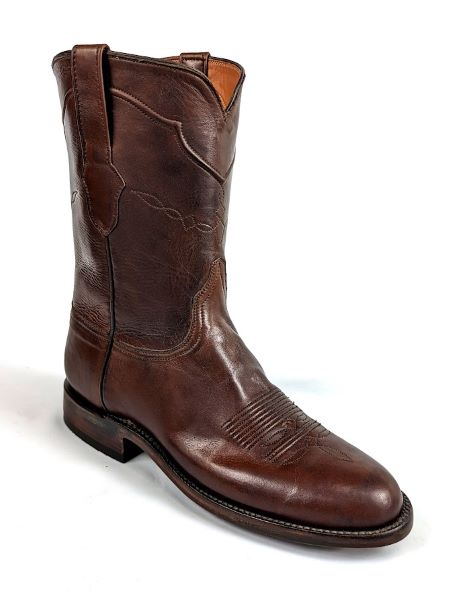 Black Jack Boots Burnished Brown Leather Ranch Hand Mens Boots BB331-4