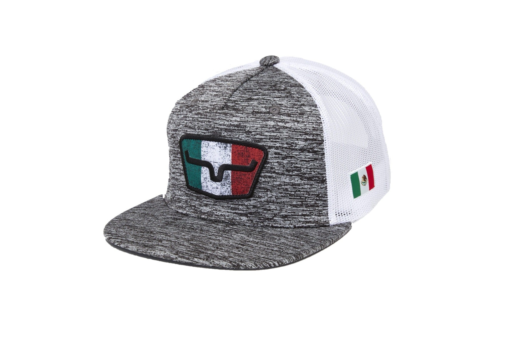 Kimes Ranch Charcoal Tri-Color Hat with Mexico Flag colors Patch UHA00