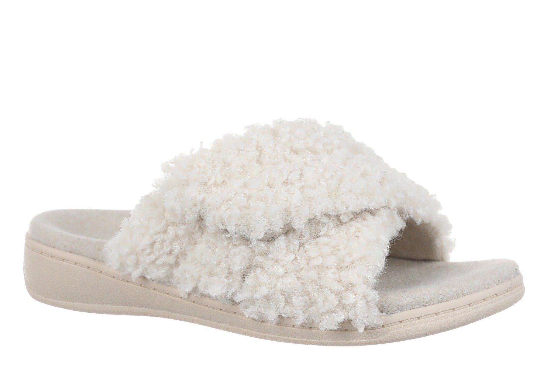 Vionic Cream Shearling Relax II Women's Slippers J0895F1100-100