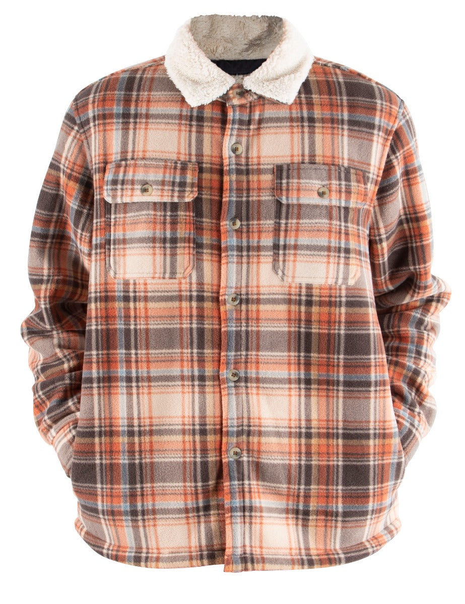 Lee Hanton Brown Plaid Men's Heavy-Weight Shacket MFJ506-BT