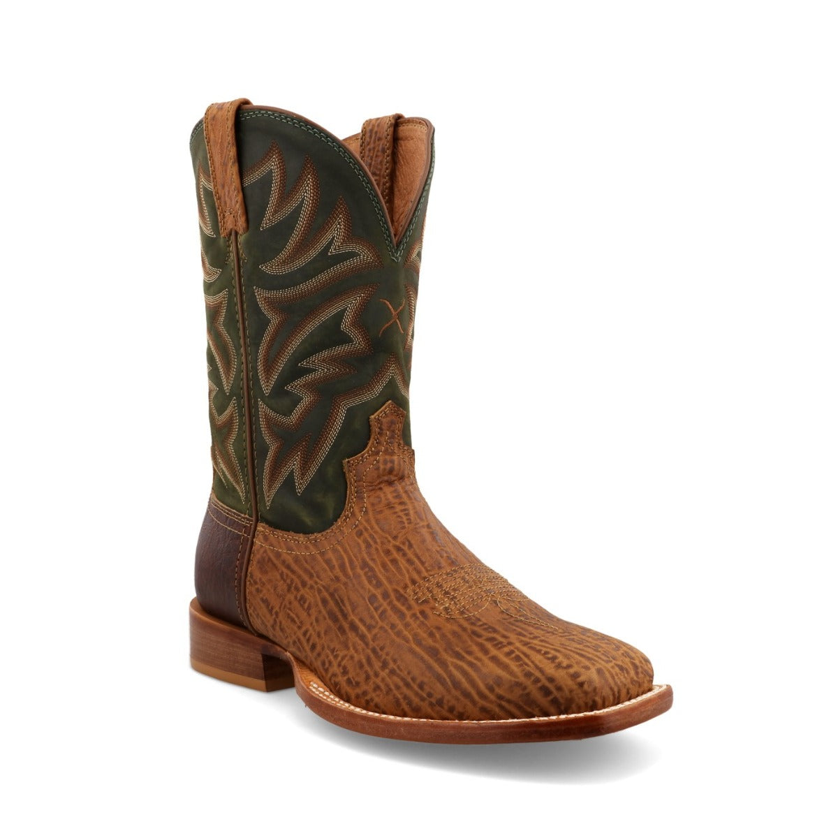 Twisted X Peanut and Olive Branch Tech X Boot 11 inch WS Toe Boots MXT