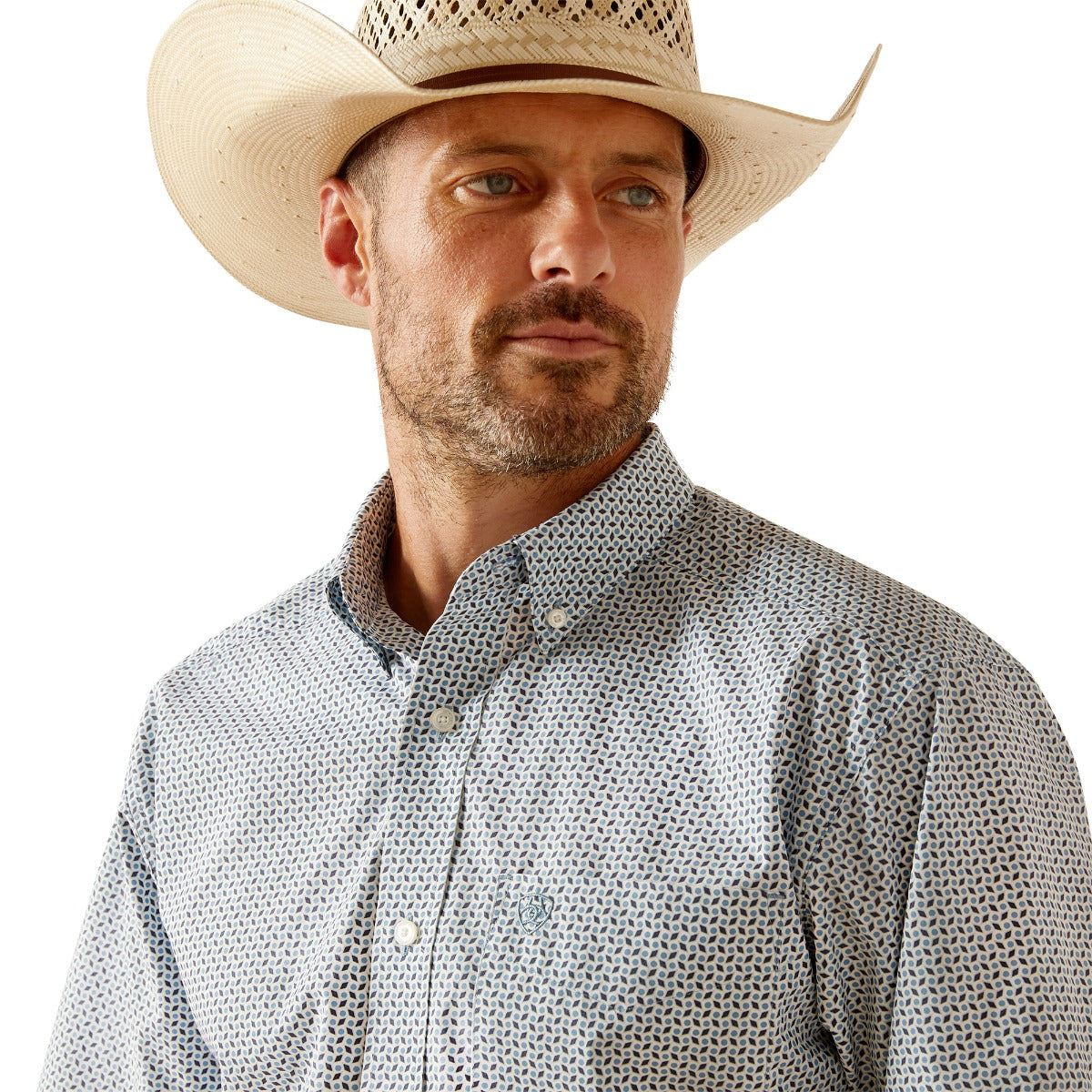 Ariat Blue Heaven Edgar Classic Fit Men's Short Sleeve Button Down Shi